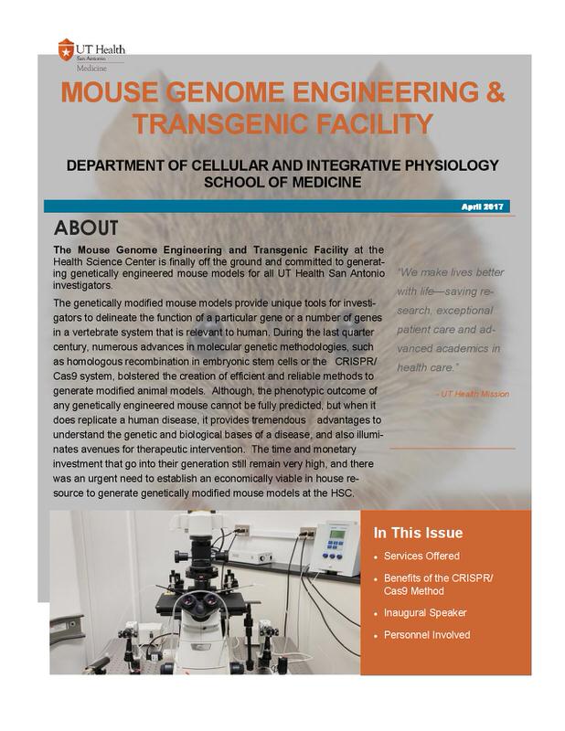 The Pipette Gazette Mouse Genome Engineering and Transgenic Facility ...